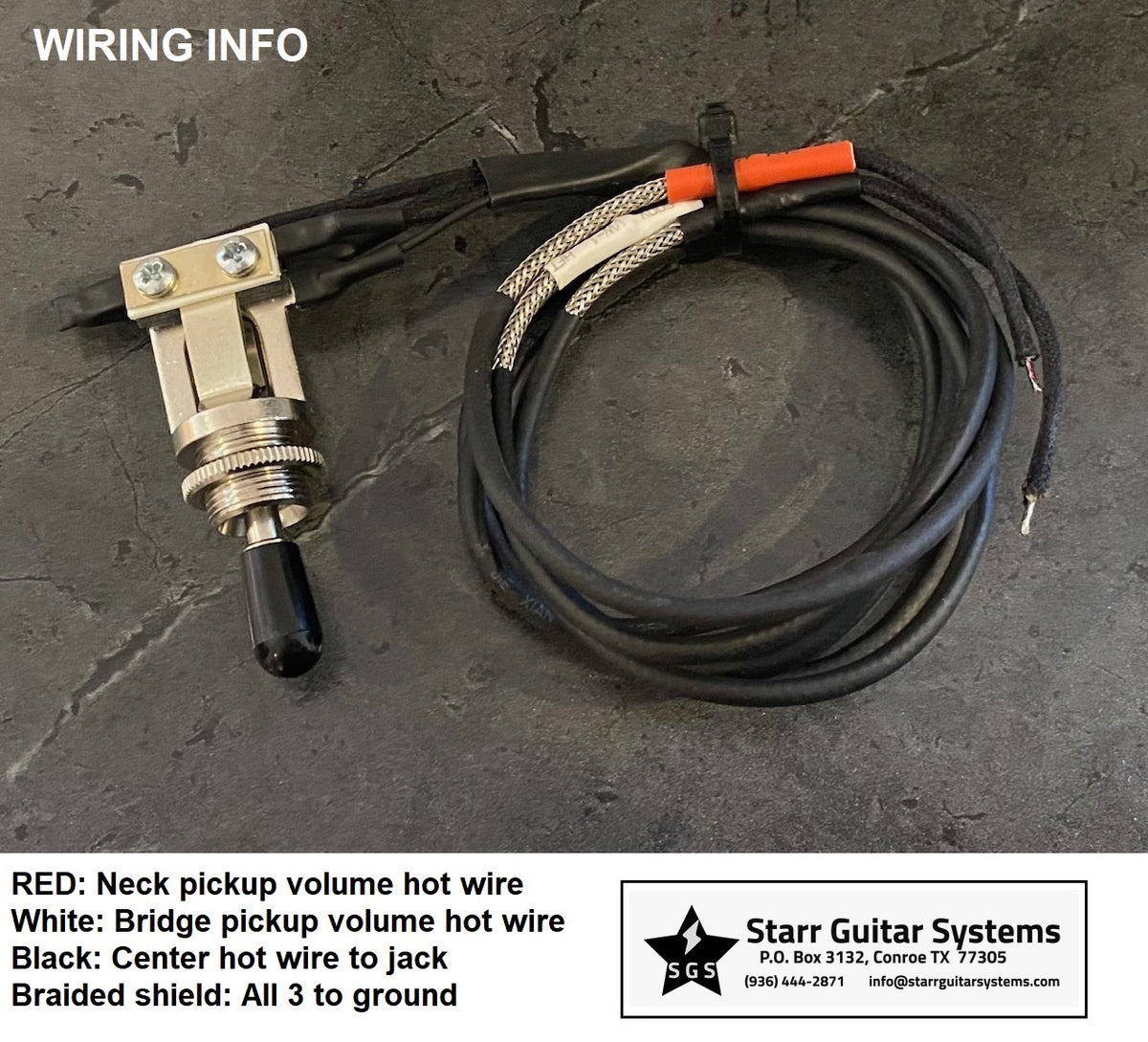 Custom Prewired 3-Way Toggle Switch For Gibson Guitars – Starr Guitar ...